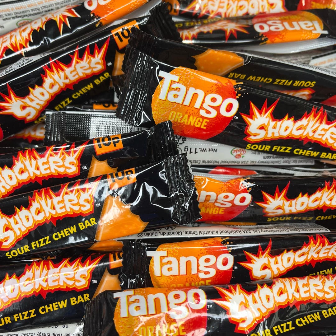 UK Freeze Dried Tango Sour Shockers Orange Chew Bars | Crunchy, Airy ...