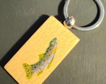 Rainbow Trout Keychain - Etsy