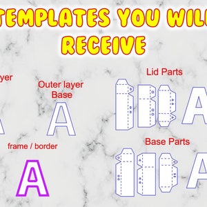 Alphabet Boxes, 3D Alphabet, 3D Letters, Svg, Studio, Diy, Shaker ...