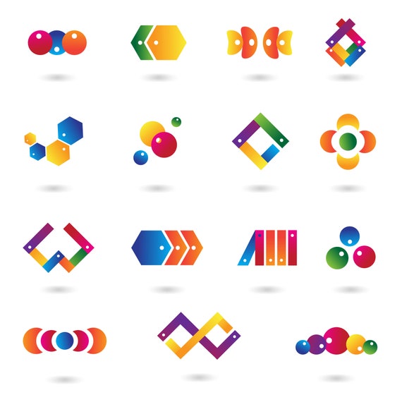 Vectorial Formes Vectorial Shapes Logo Circle Logo | Etsy