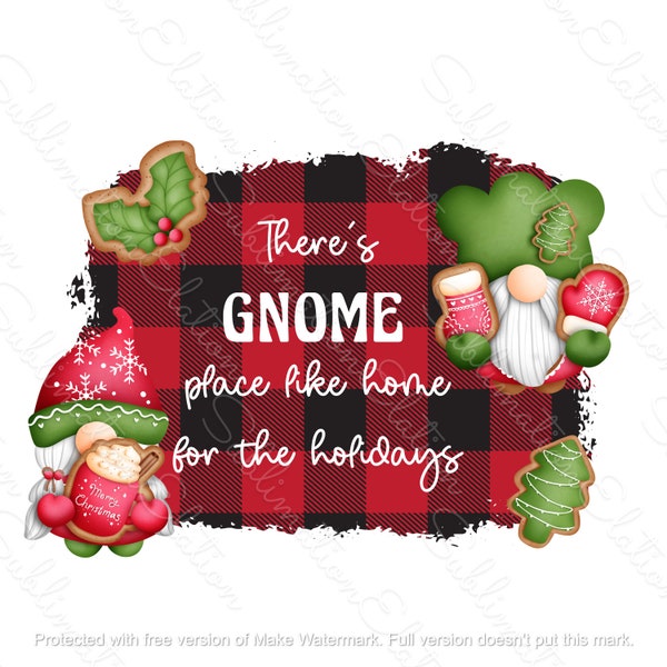 Gnome Place Like Home for the Holidays Svg - Etsy