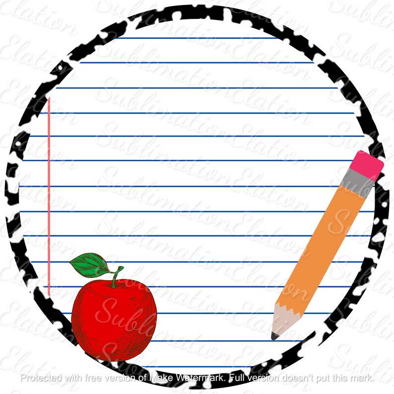 Teacher Notebook - Round Door Hanger Quote and Blank Sublimation Design ...