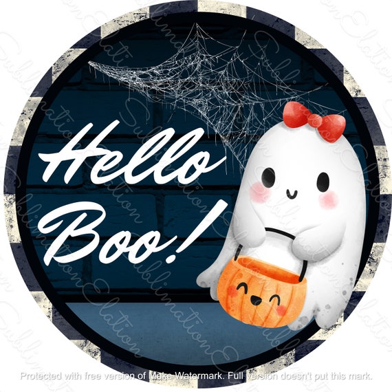 Hello Boo Sublimation PNG Design Ghost Halloween Cute - Etsy