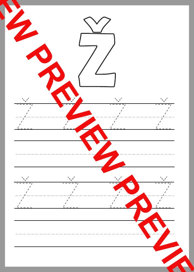 Bosnian Alphabet Letter Tracing Worksheets for Kids, Learn to Write ...