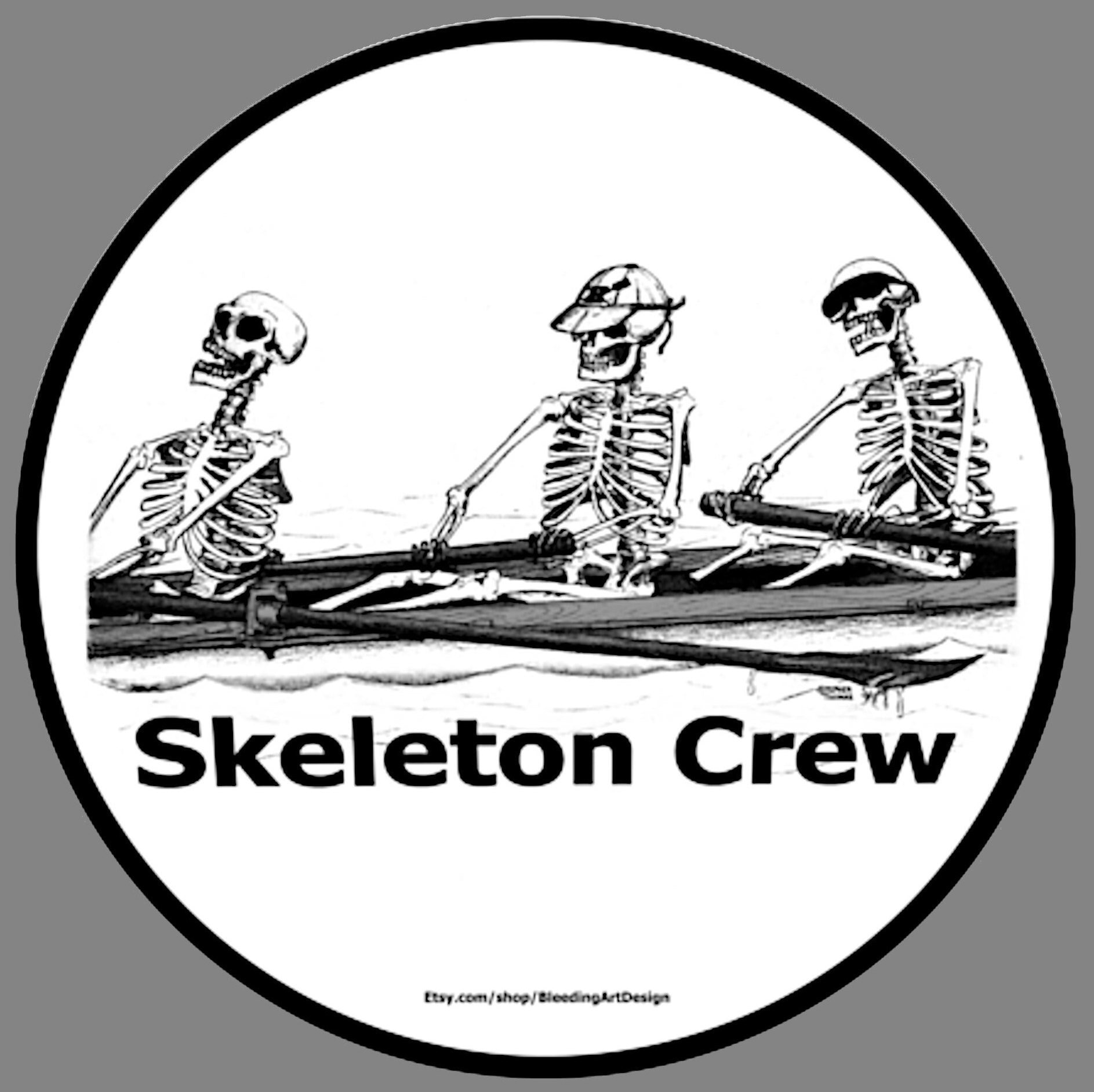 Crew Rowing Boat Drawing