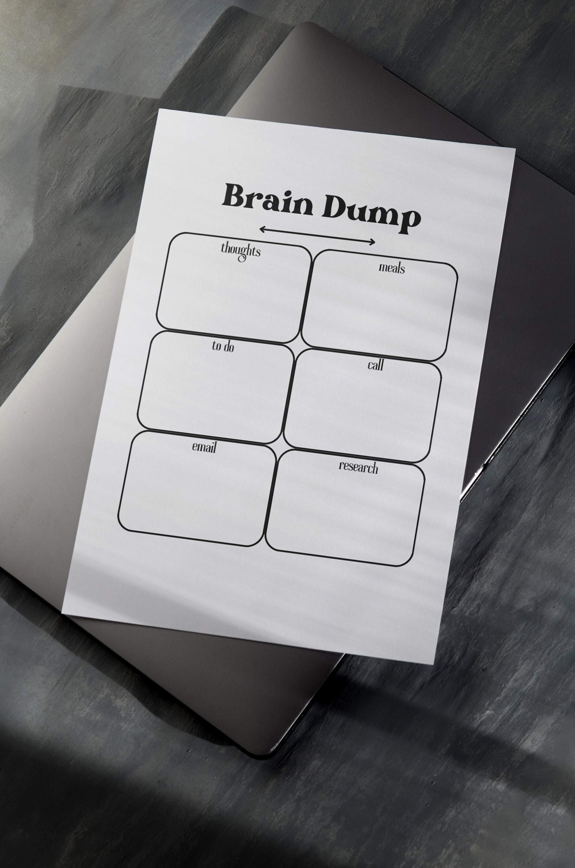 Brain Dump Organizer, Printable, Tracker, ADHD Brain Dump, Day ...