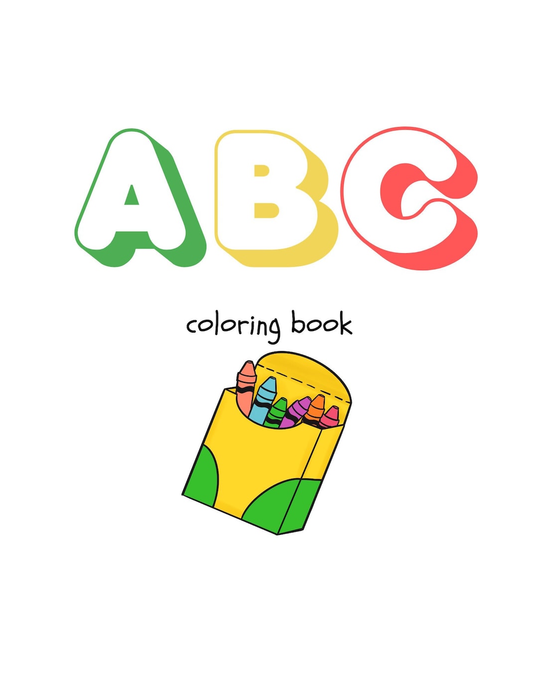 Prek ABC Coloring Book, Instant Download, Alphabet Coloring Book ...