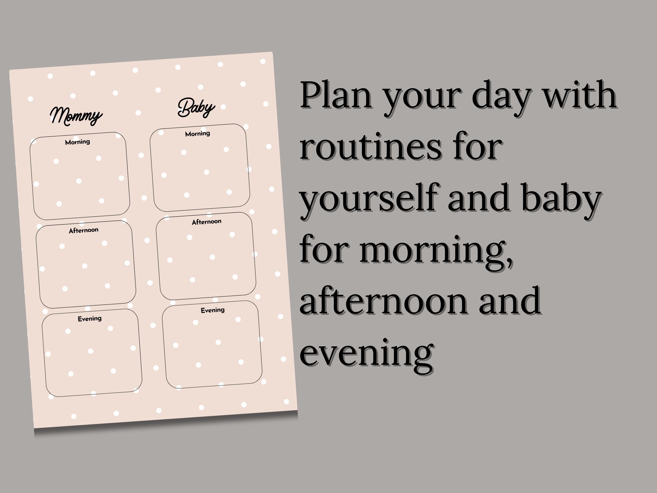 Mommy and Baby Daily Routine Printable Planner, Busy Mom Planner Page ...