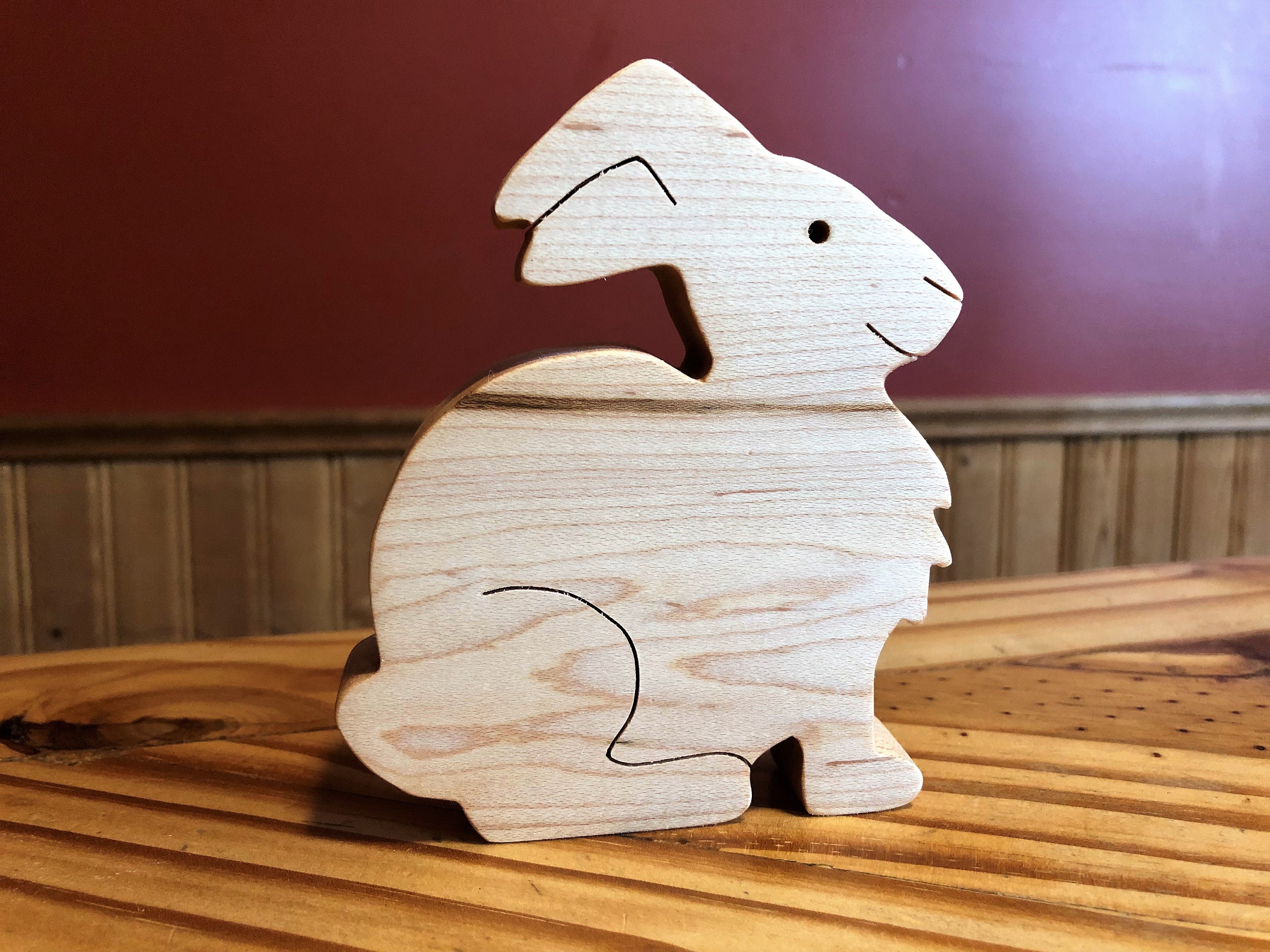 Natural 6 Piece Hardwood Rabbit Set - Etsy