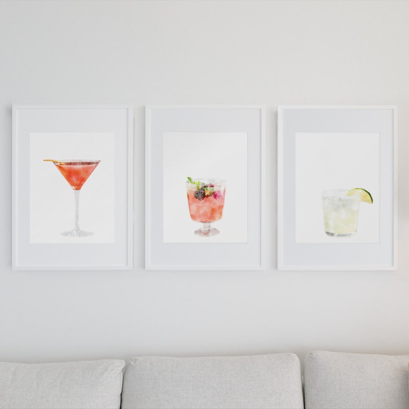 Cocktail Wall Art - Etsy