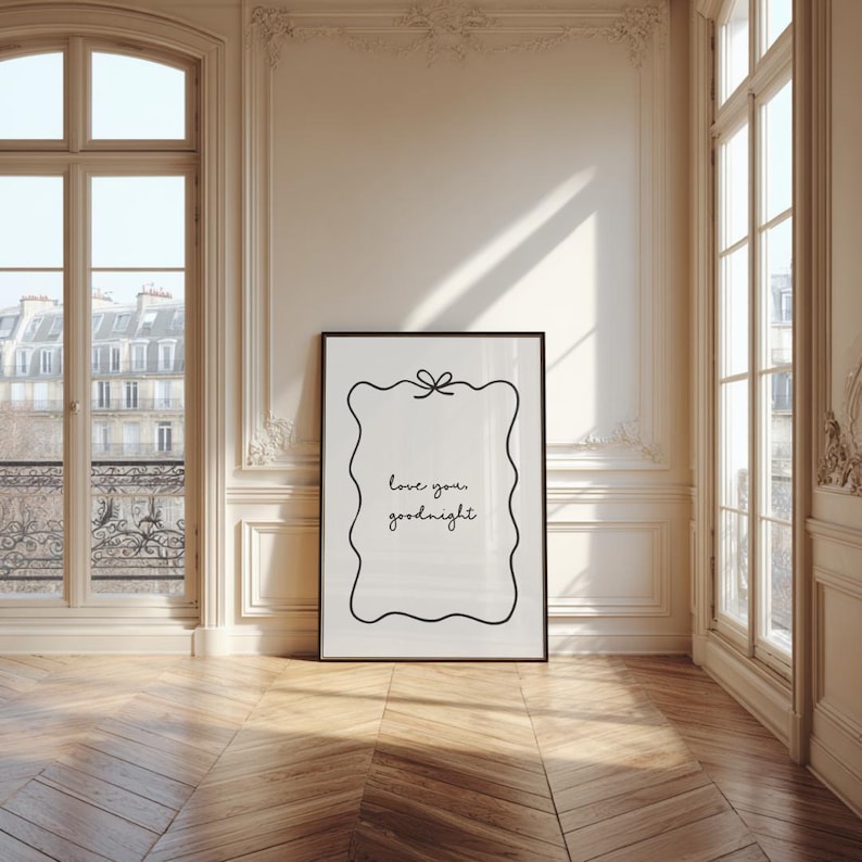 Love You, Goodnight, Minimalist Quote Wall Art (digital Download) - Etsy