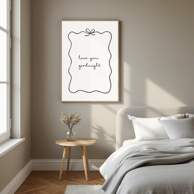 Love You, Goodnight, Minimalist Quote Wall Art (digital Download) - Etsy