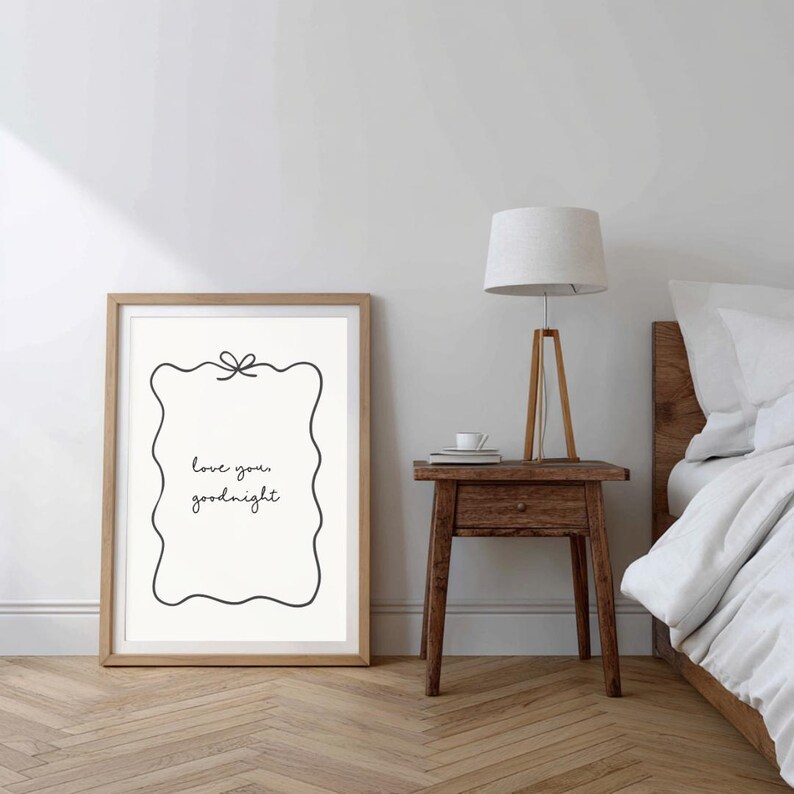 Love You, Goodnight, Minimalist Quote Wall Art (digital Download) - Etsy