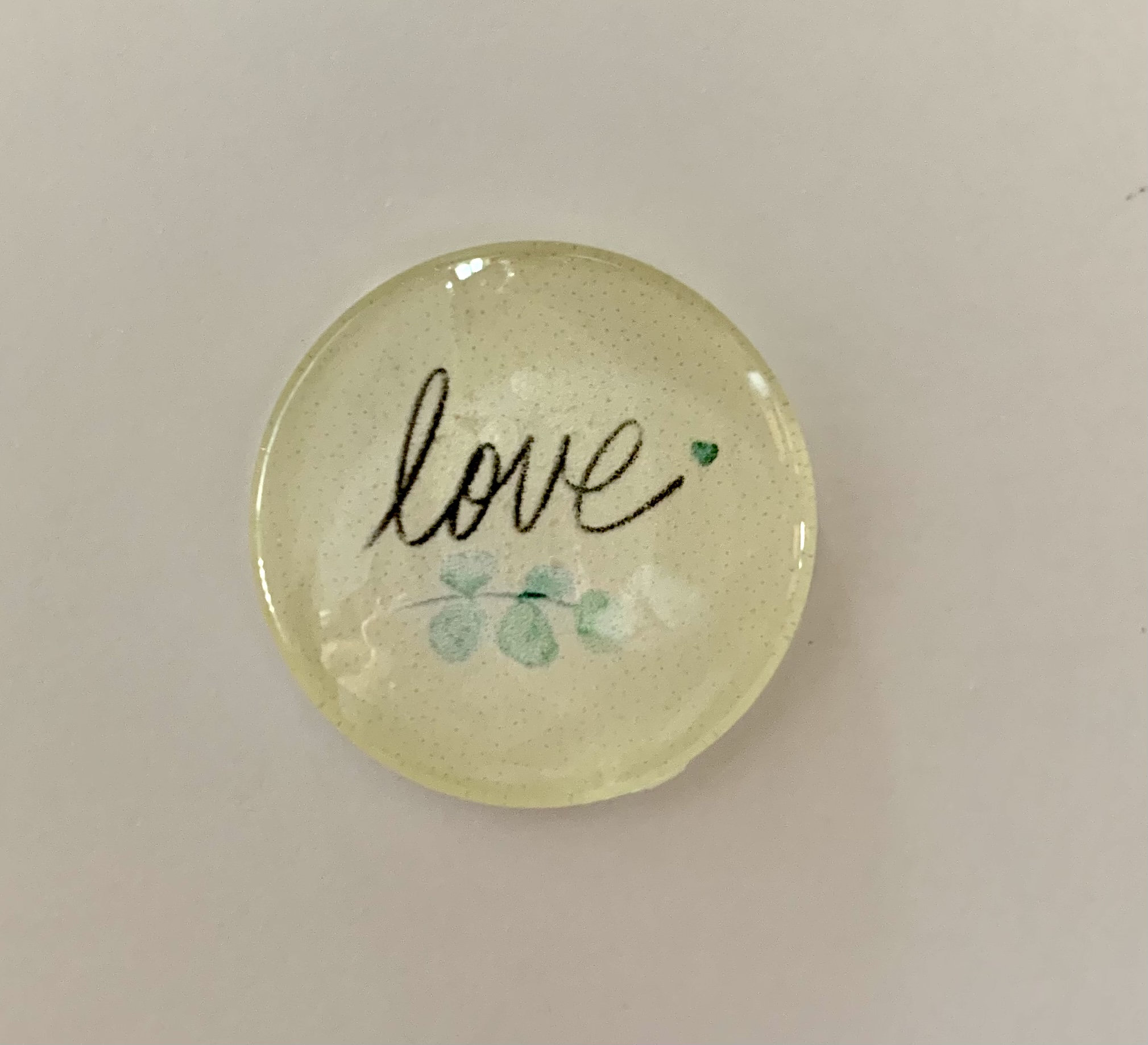 Cute Greenery and Words Round Glass Tile Magnets Set of 5 - Etsy