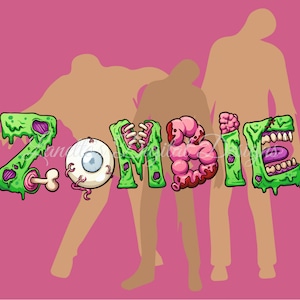 Zombie, Pink Background Three Silhouette Zombies, 20oz Skinny Tumbler ...