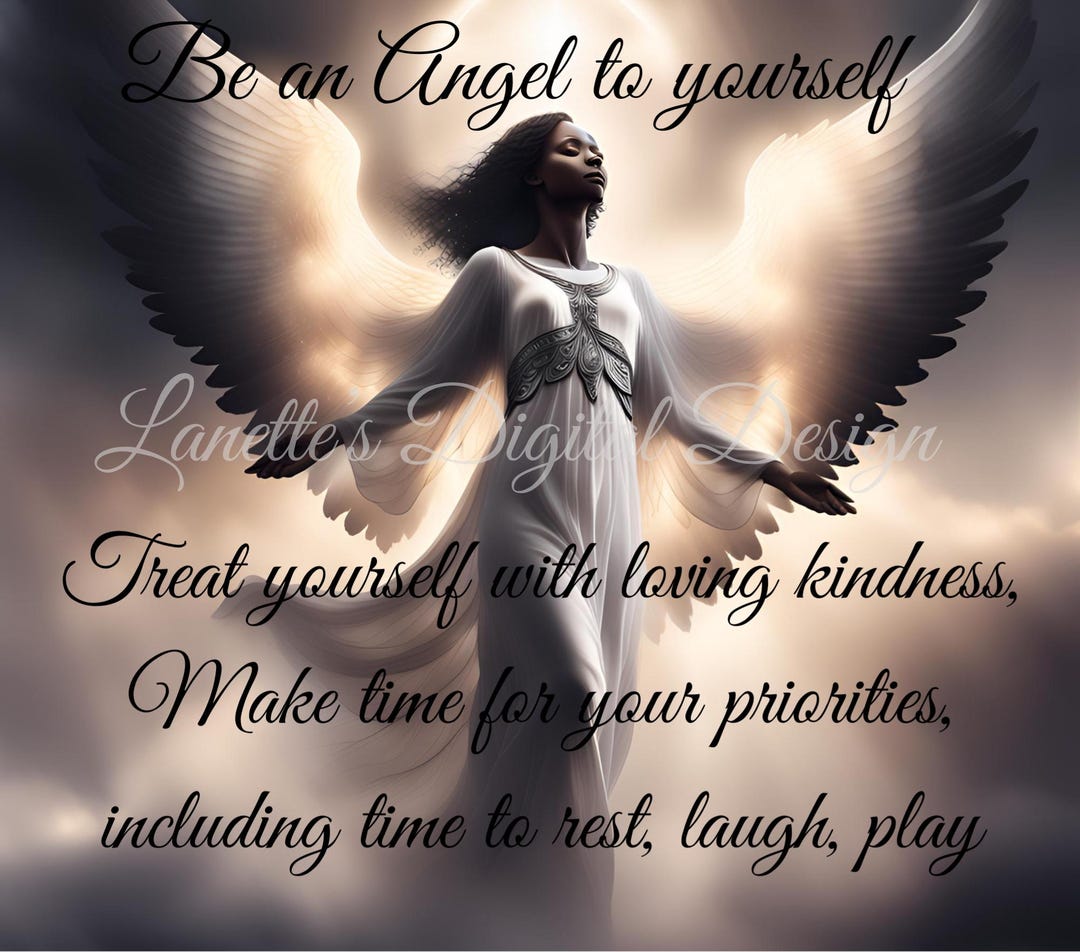Be an Angel to Yourself, Dark Skin Angel, Beautiful, 20oz Skinny ...
