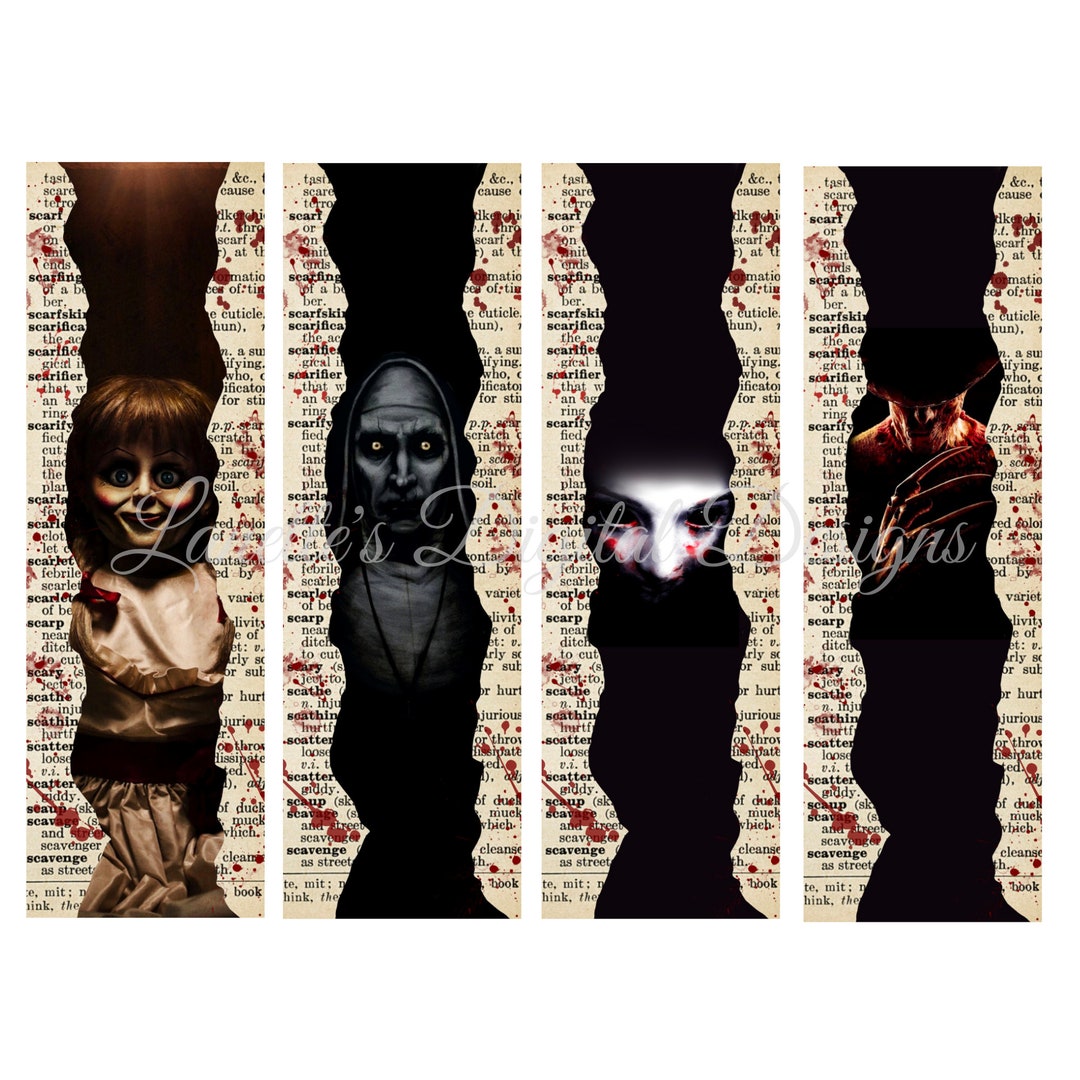 Demonic Halloween Book Page Pen Wraps, Instant Download, PNG, Digital ...