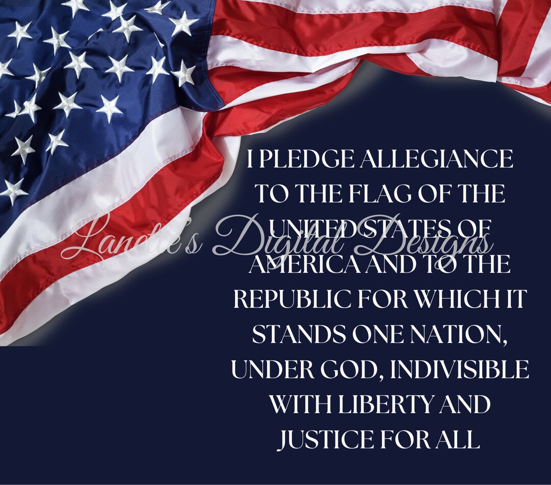 The Pledge Allegiance to the Flag, American Flag Background, 20oz ...