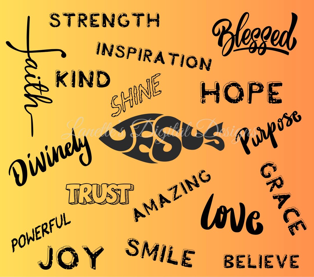 Jesus, Jesus Words, Christian 20oz Tumbler Wrap, Instant Download ...