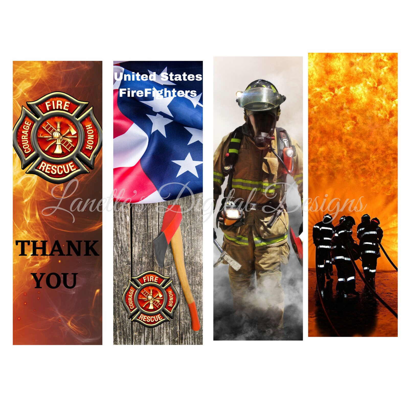 Fire Fighter Pen Wraps Instant Download PNG Digital File - Etsy
