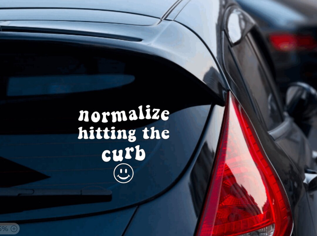 Normalize Hitting the Curb Decal Funny Decal Car Decal Curb Decal Funny ...