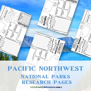 Pacific Northwest National Parks Research Pages Landmark Coloring ...
