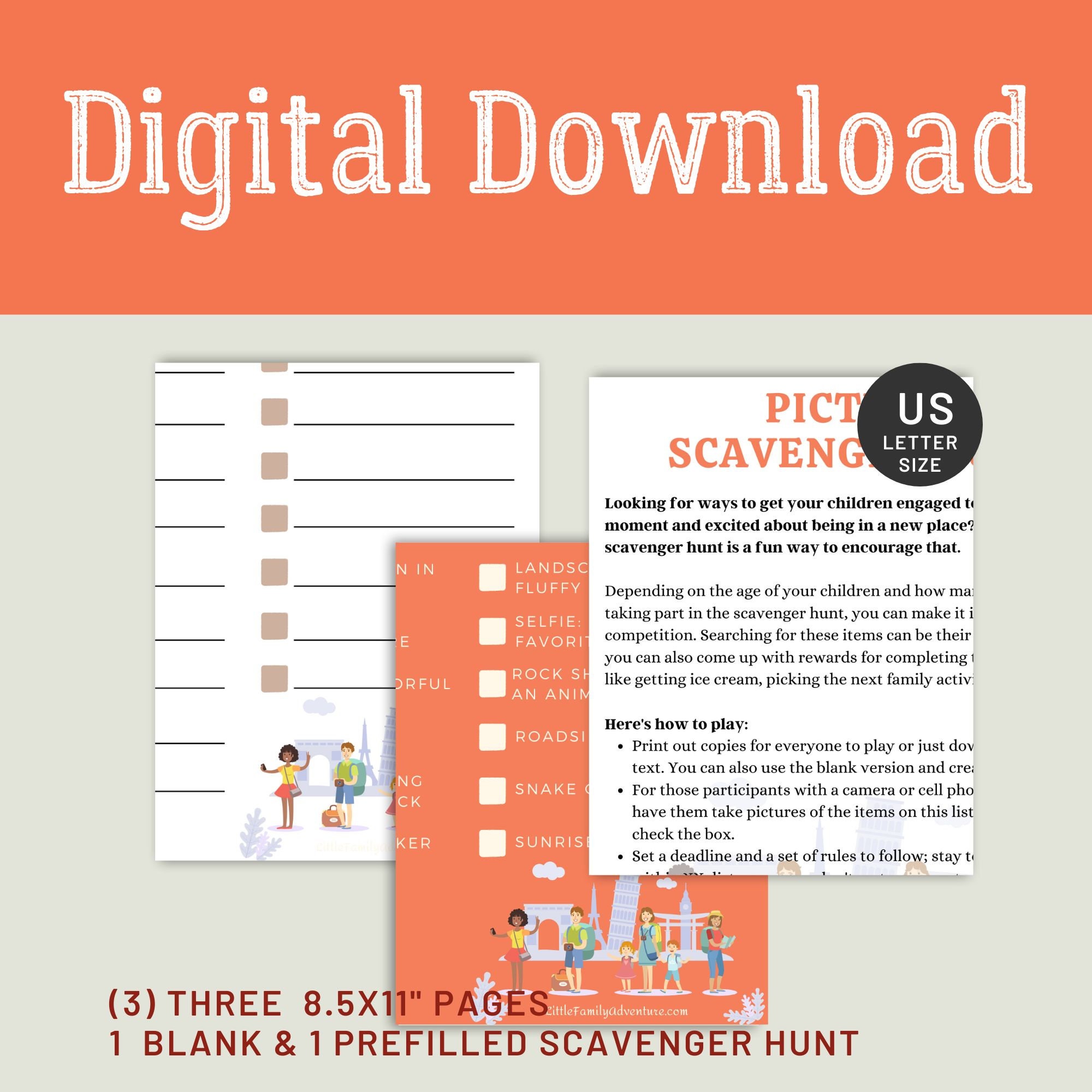 Picture Scavenger Hunt for Families | Kids Treasure Search | Photo Hunt ...