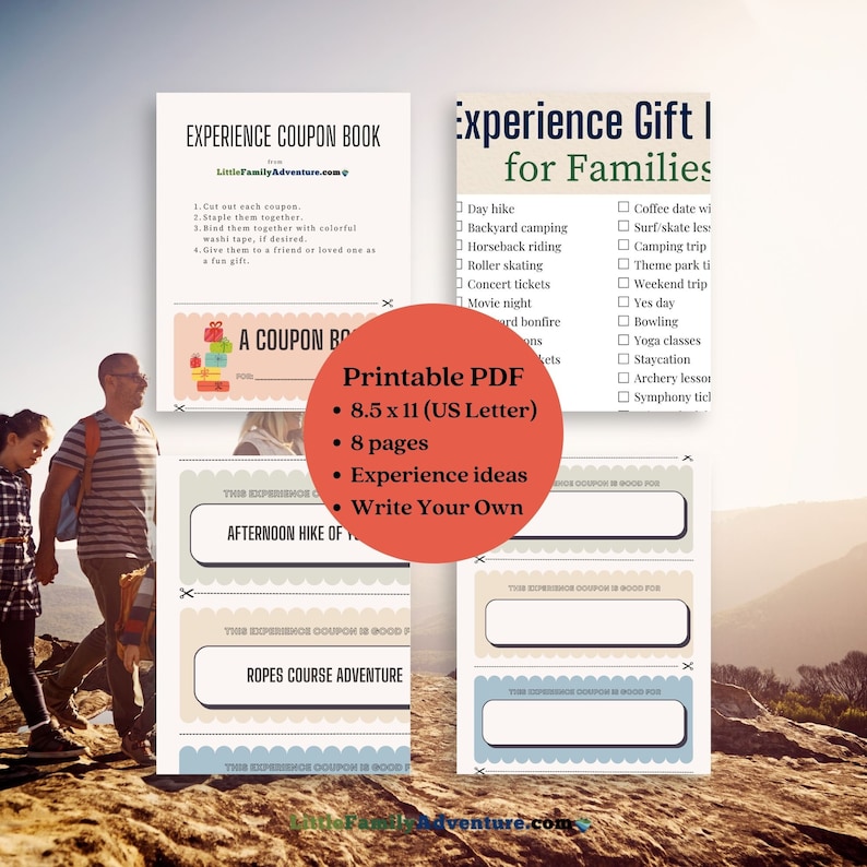 Family Experience Coupons | Experience Gifts for Kids | Family Activity ...