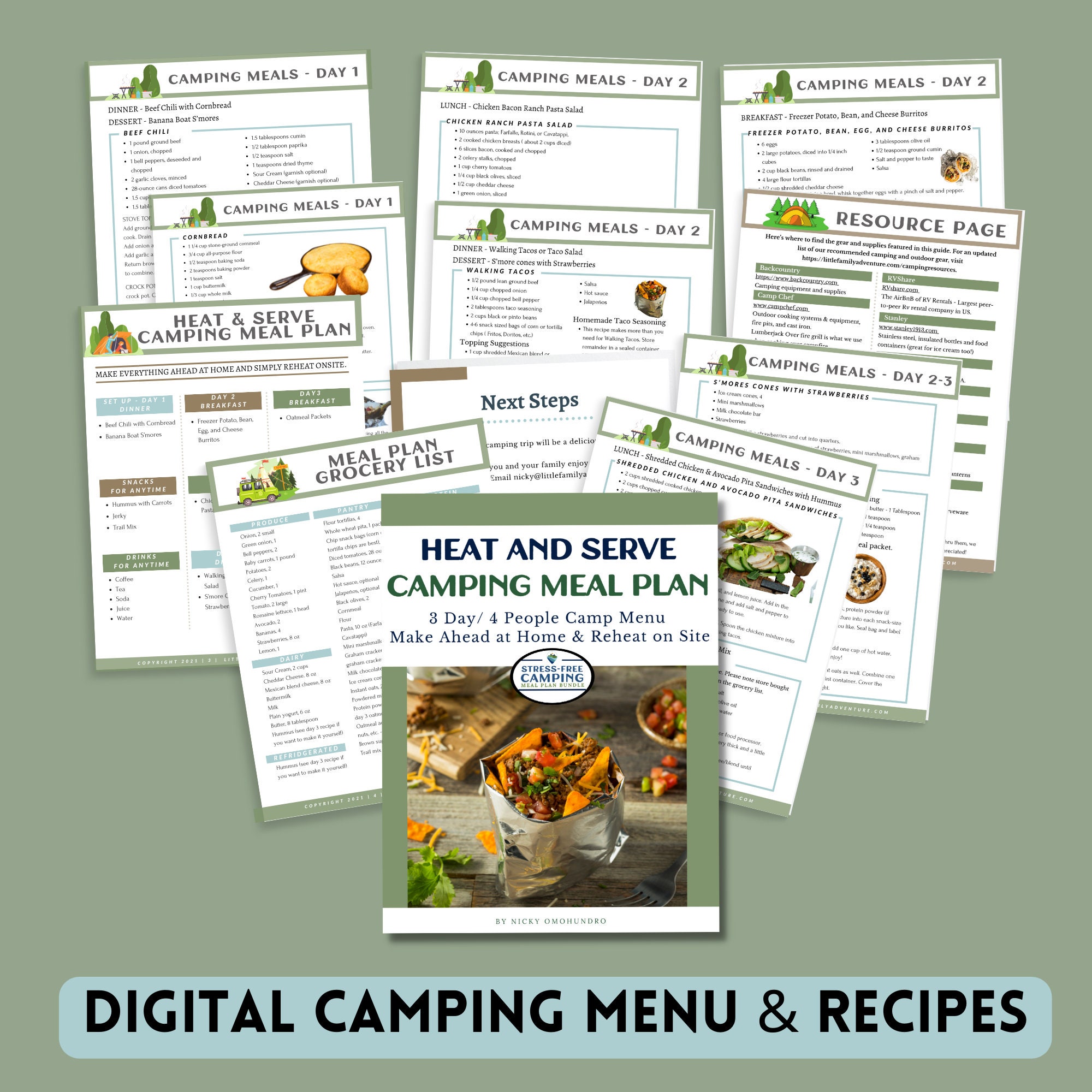 Complete 3 Day Camping Meal Plan With 8 Cook Ahead Camp Recipes ...