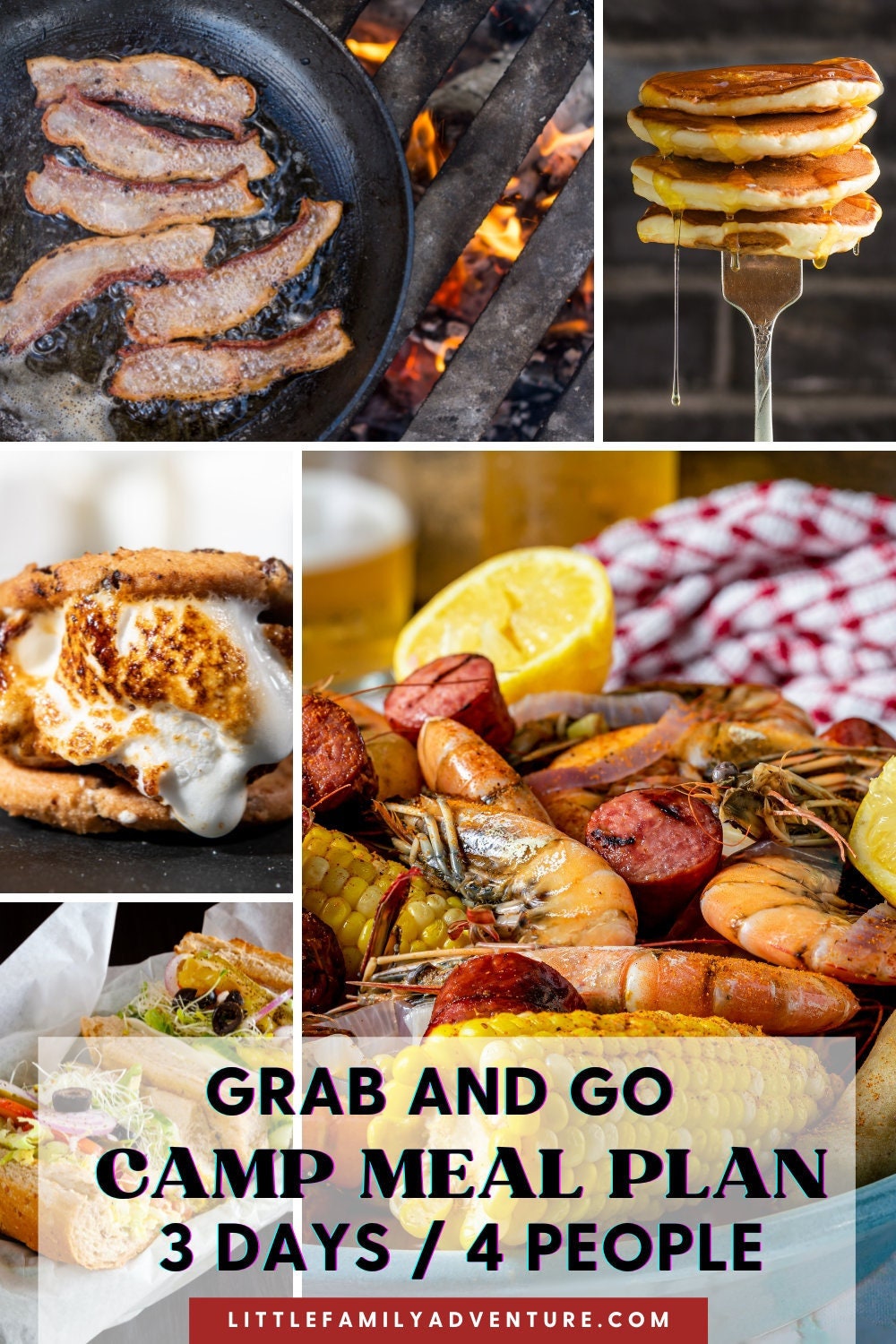 Grab & Go 3 Day Digital Camp Menu | Printable Camping Recipes + Grocery ...