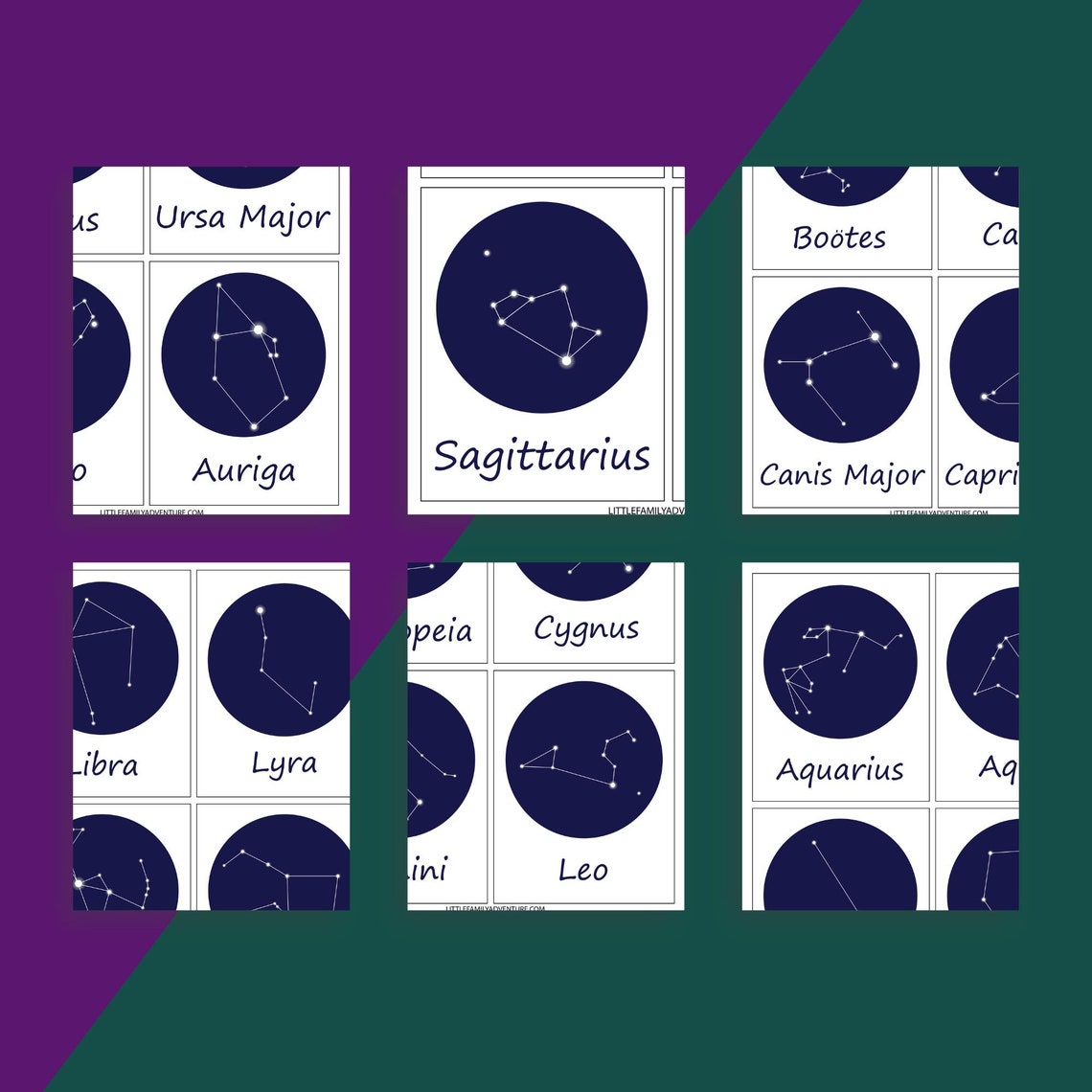 Printable Constellation Cards | Learn the Stars | Astronomy Unit Study ...