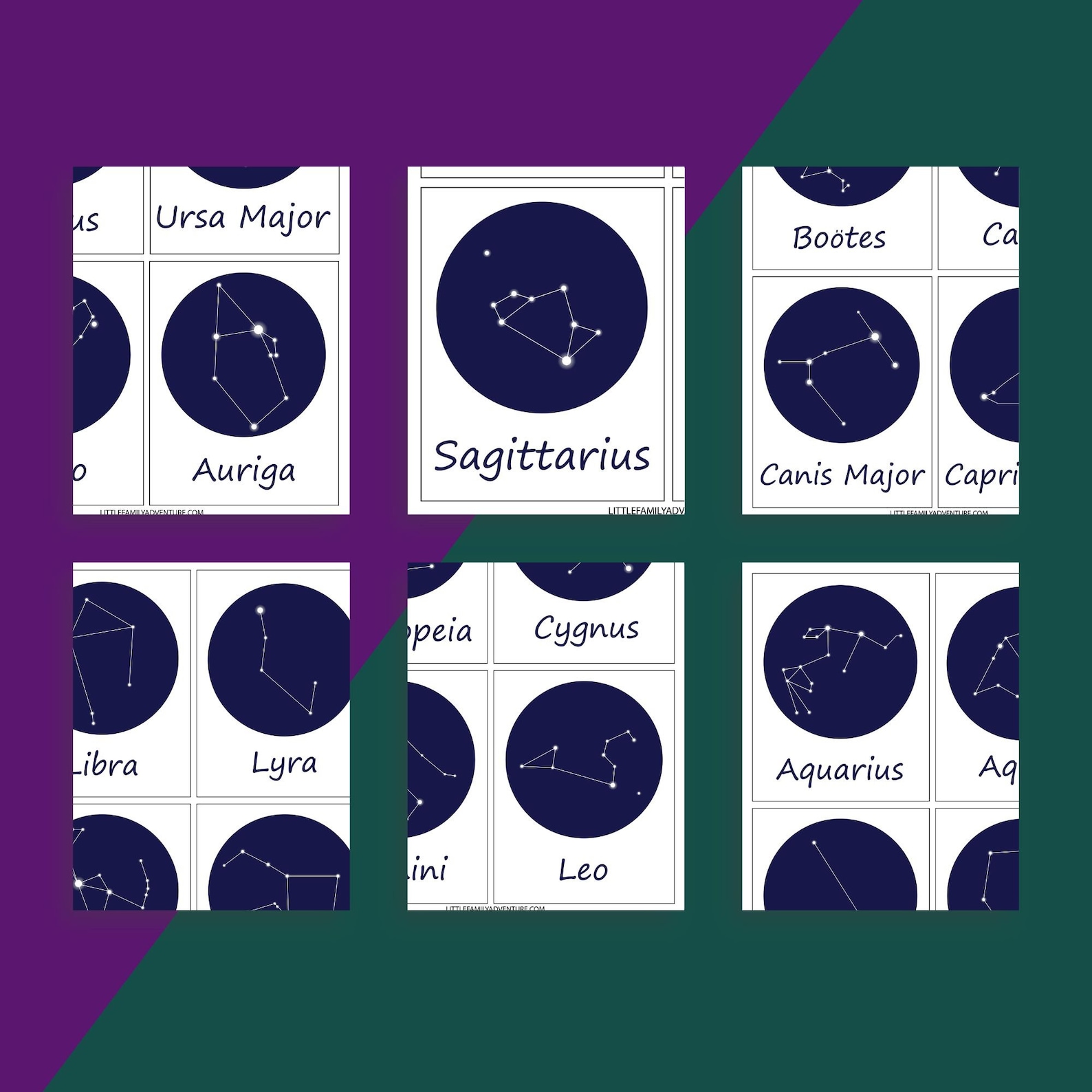 Printable Constellation Cards | Learn the Stars | Astronomy Unit Study ...