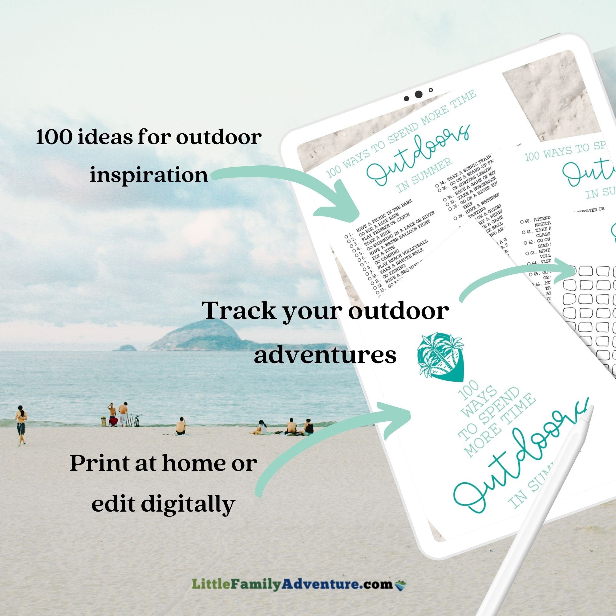 Spend More Time Outside Tracker | Outdoor Time Habit Tracker | Outdoor ...