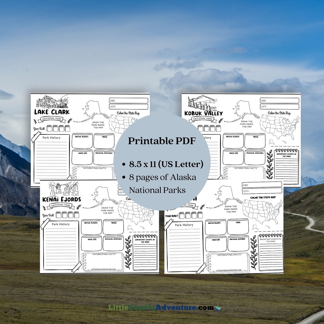 Alaska National Parks Coloring Pages | Nature Study Activities | Alaska ...