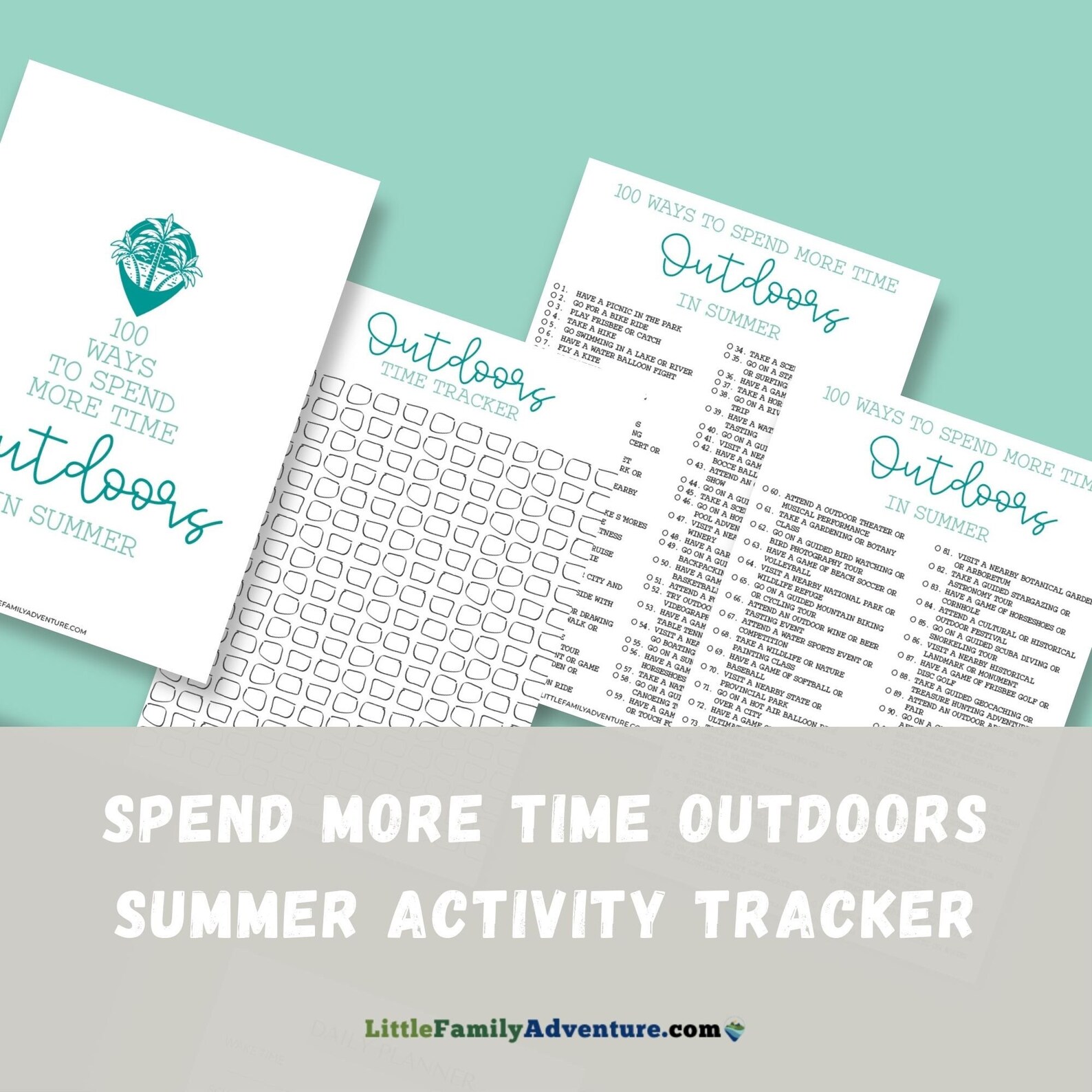 Spend More Time Outside Tracker | Outdoor Time Habit Tracker | Outdoor ...
