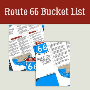 Route 66 Road Trip Bucketlist | Car Ride Activities for Families - Etsy