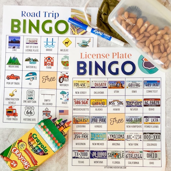 Road Trip License Plate Bingo - Etsy