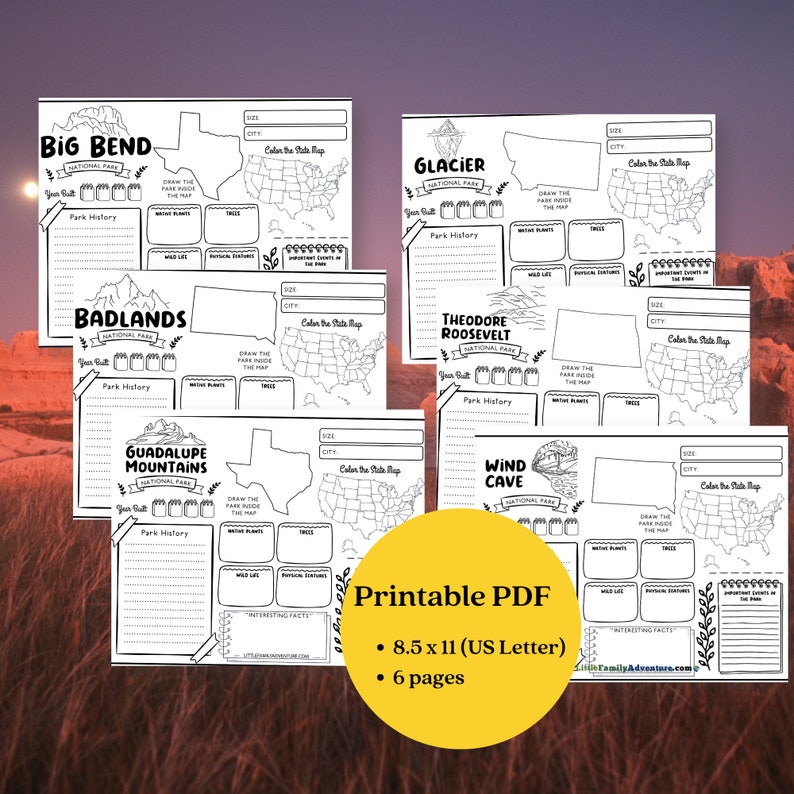 National Parks Pages for Kids - Montana, South Dakota, North Dakota ...