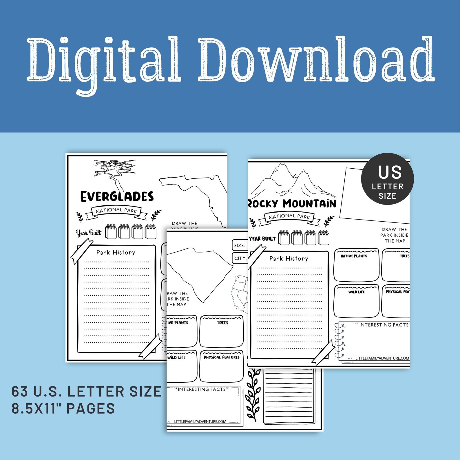 National Park Research Pages | National Park Coloring Sheets | Grand ...