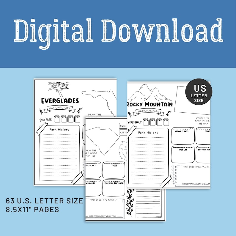 National Park Research Pages | National Park Coloring Sheets | Grand ...
