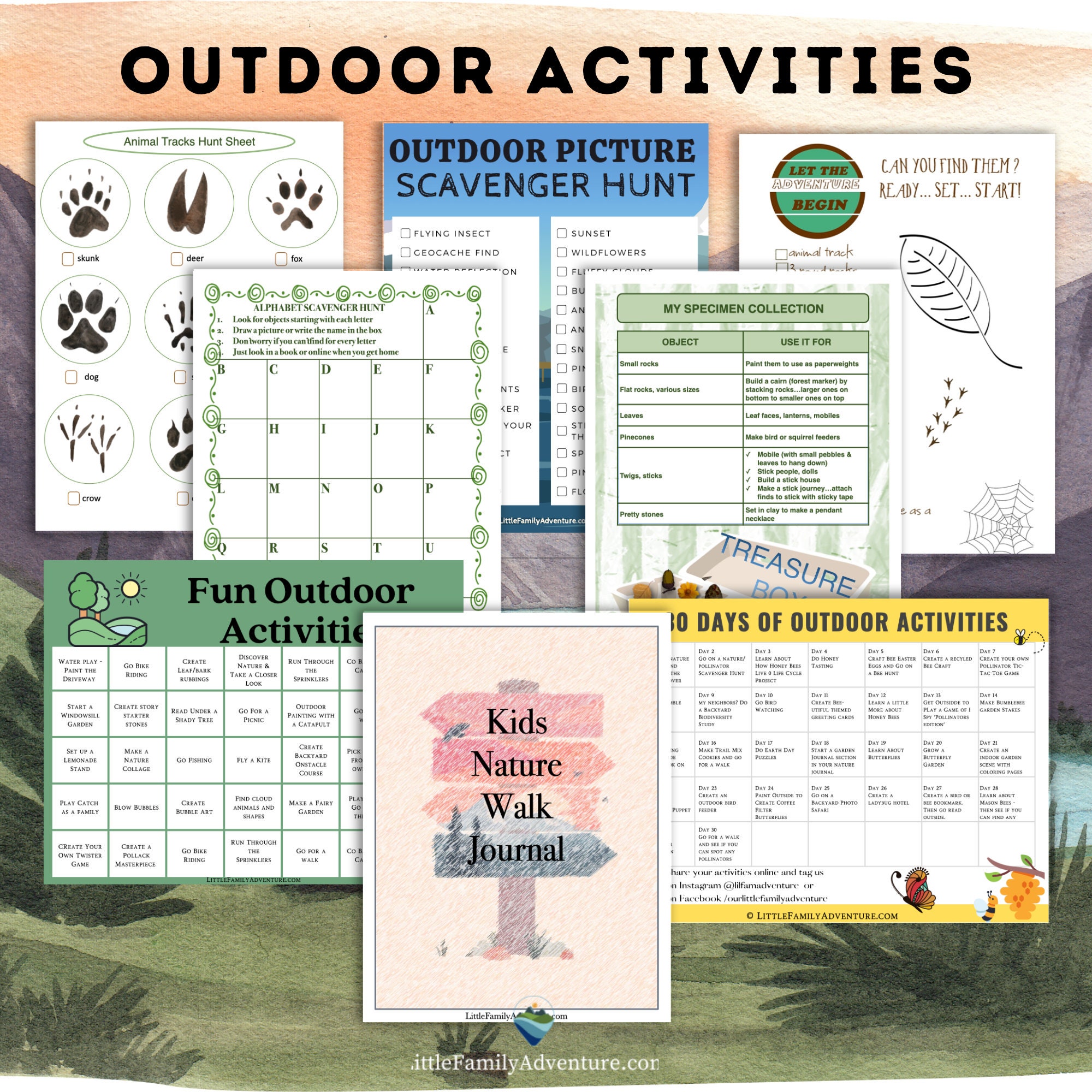 Children's Nature Journal & Outdoor Activity Book | Digital Download ...