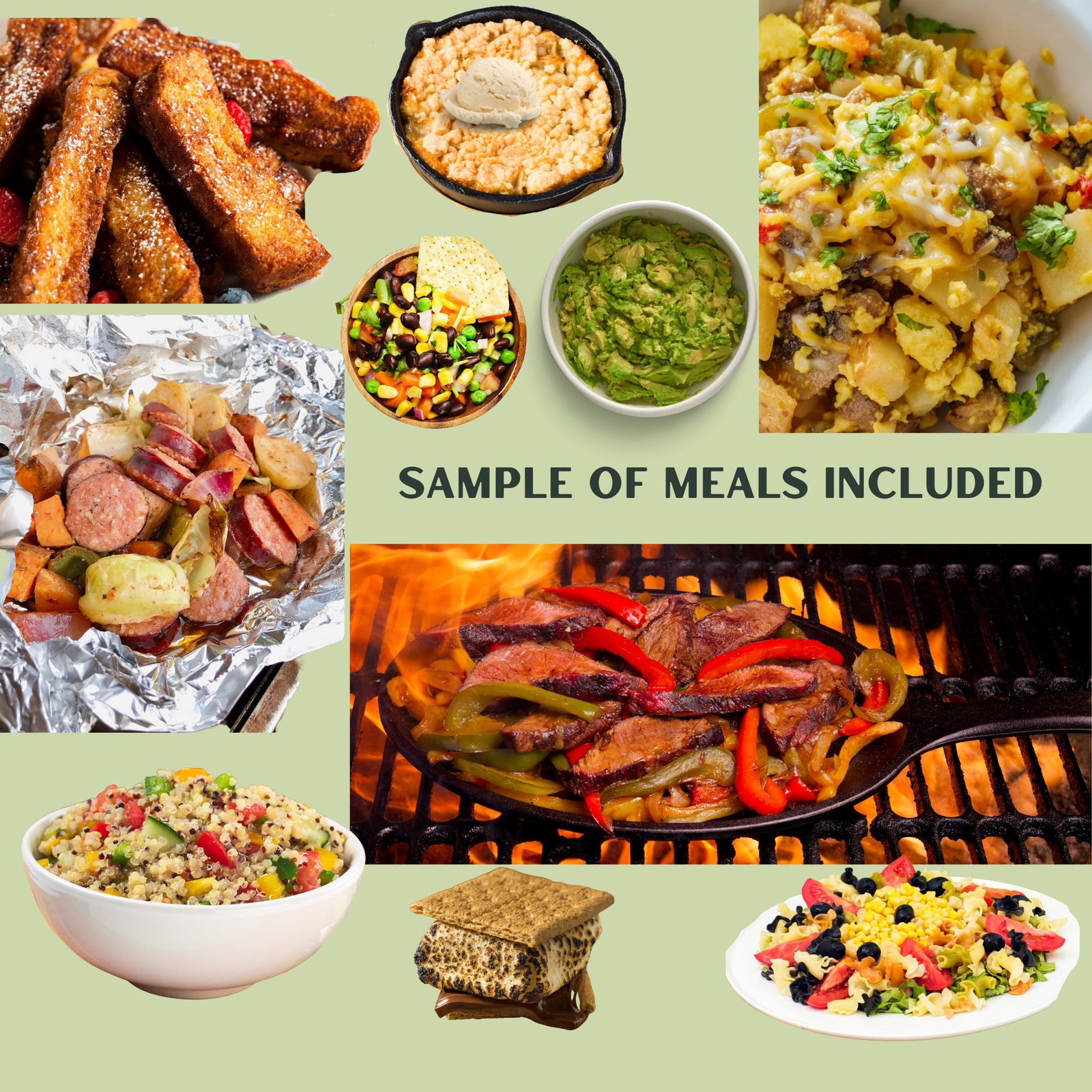 Grill & Chill Weekend Camping Meal Plan | Digital Weekend Camp Menu and ...