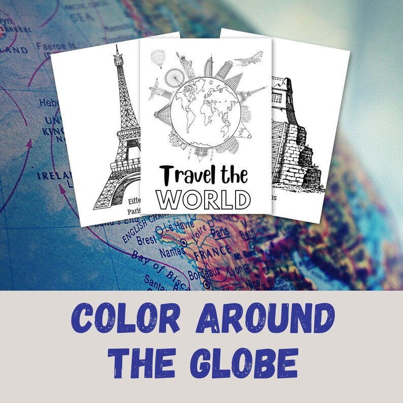 Travel the World Coloring Pages | Geography Study for Homeschool | Kids ...