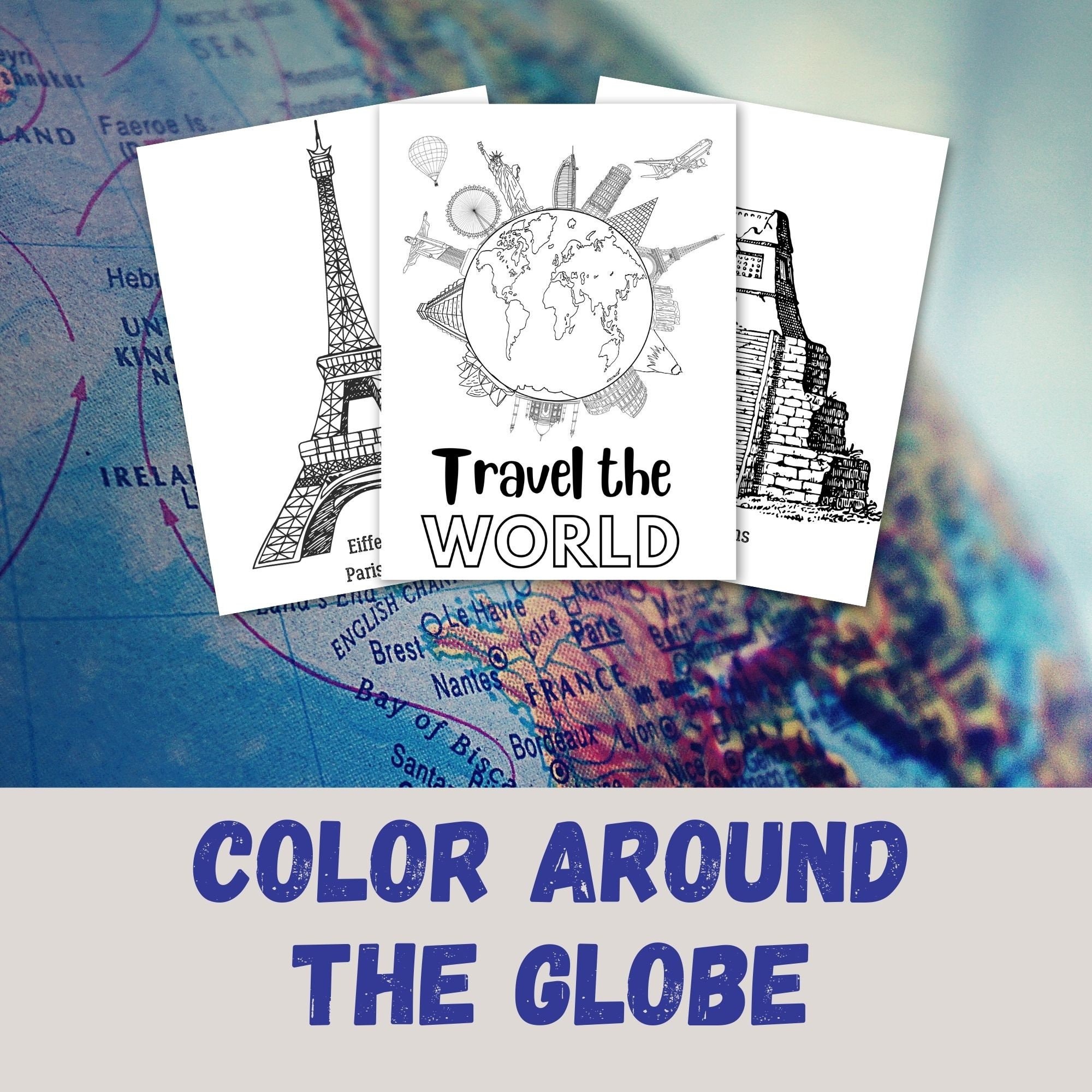 Travel the World Coloring Pages | Geography Study for Homeschool | Kids ...