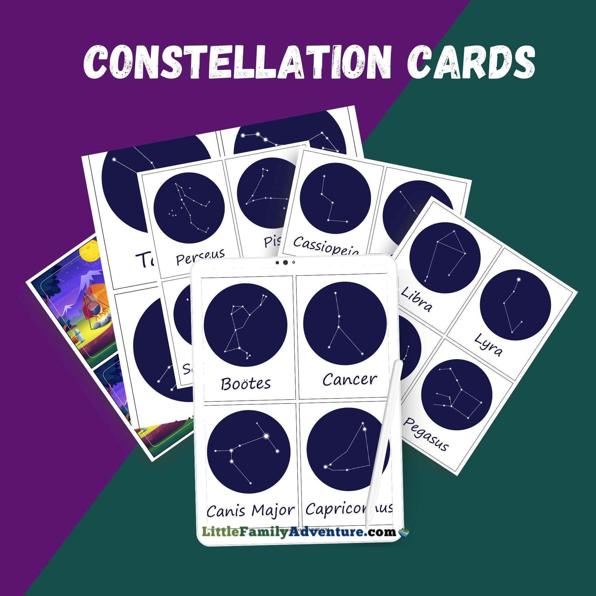 Printable Constellation Cards | Learn the Stars | Astronomy Unit Study ...