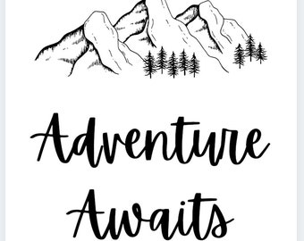 Adventure Awaits Printable Classroom Decor Nursery Decor RV Living ...