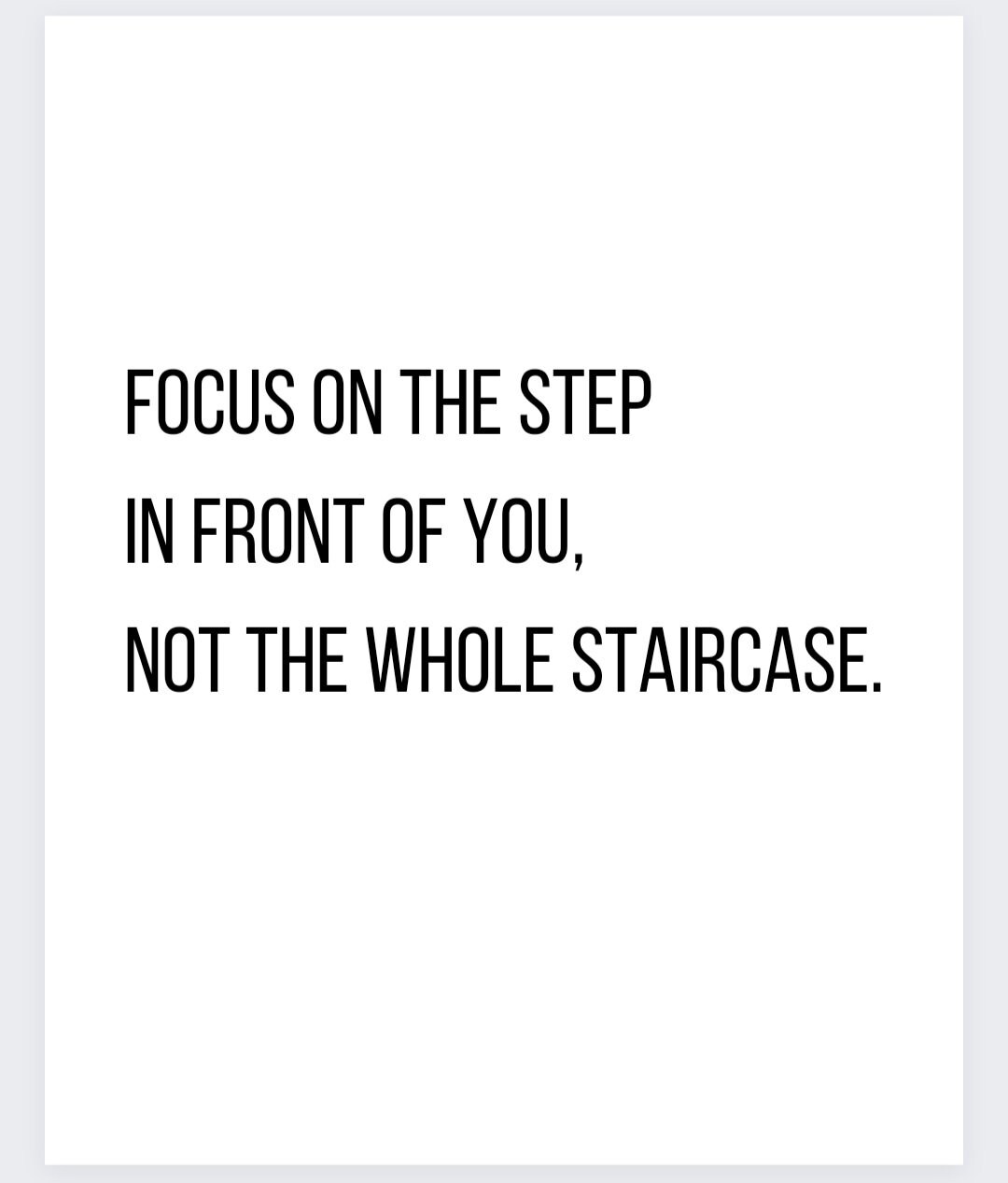 Focus on the Step...saying Printable - Etsy