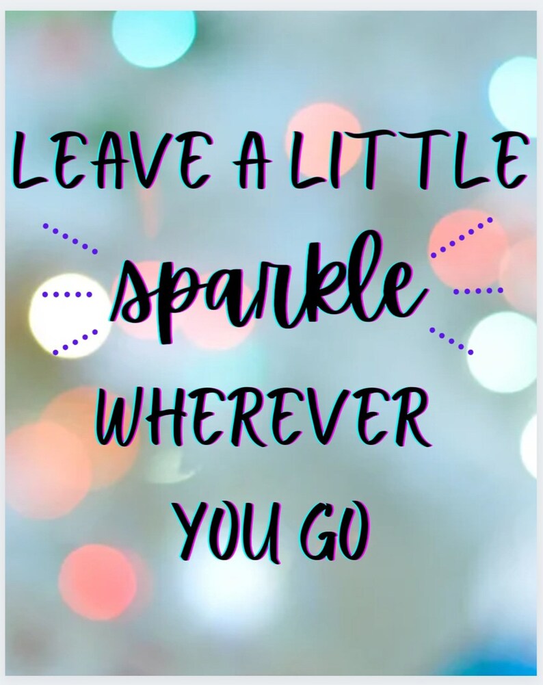 Leave a Little Sparkle Wherever You Go With Lights Background - Etsy
