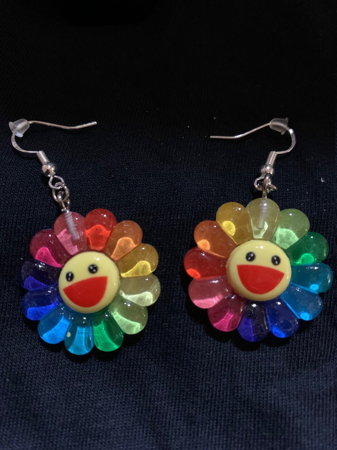 Rainbow Flower With a Smile Face - Etsy