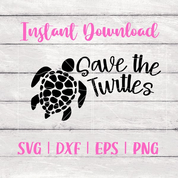 Save the Turtles Svg - Etsy
